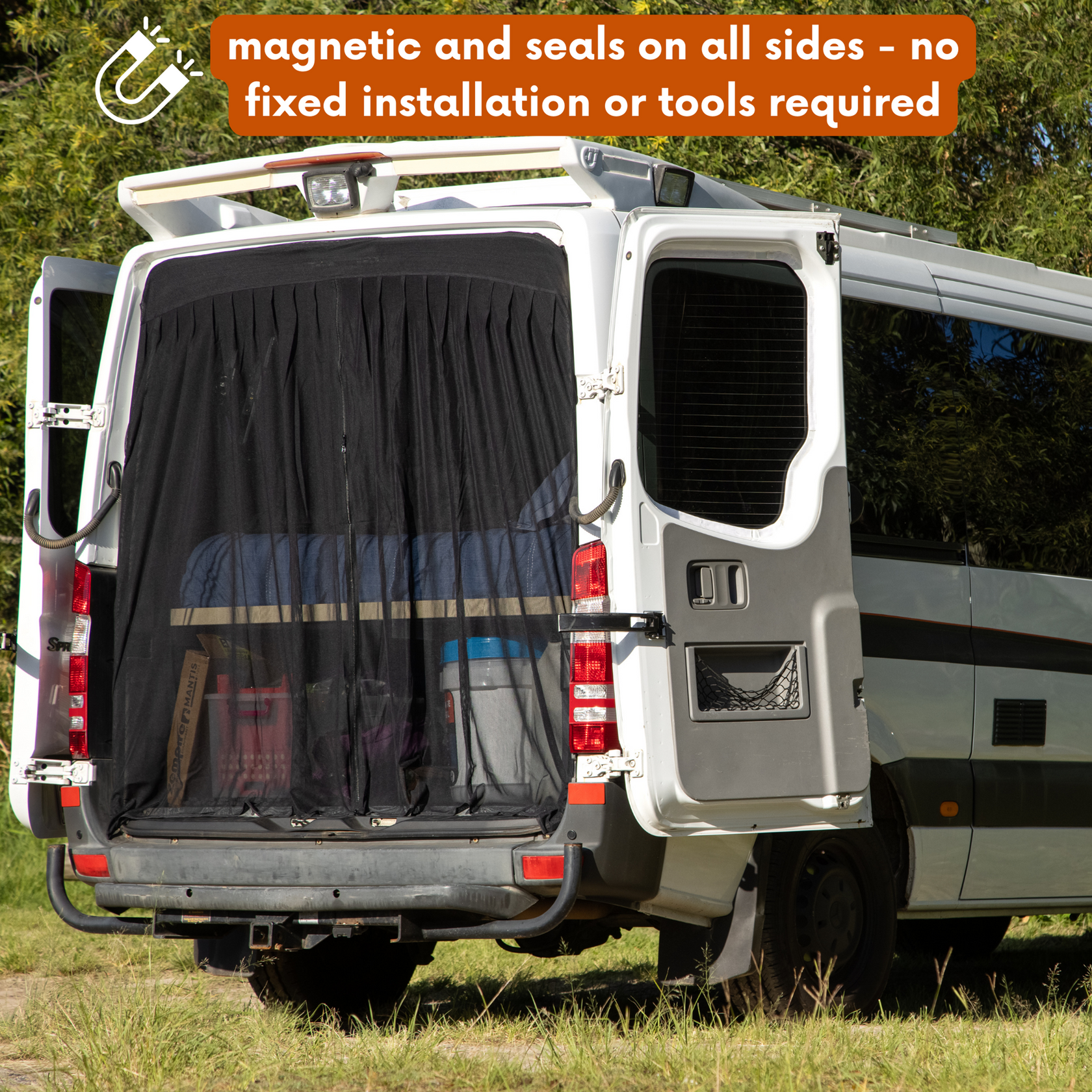 Magnetic Van Fly Screen - Rear Door - Standard Size – Living in a Bubble AU