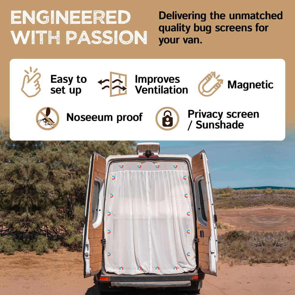 Magnetic Van Fly Screen - White – Living in a Bubble AU