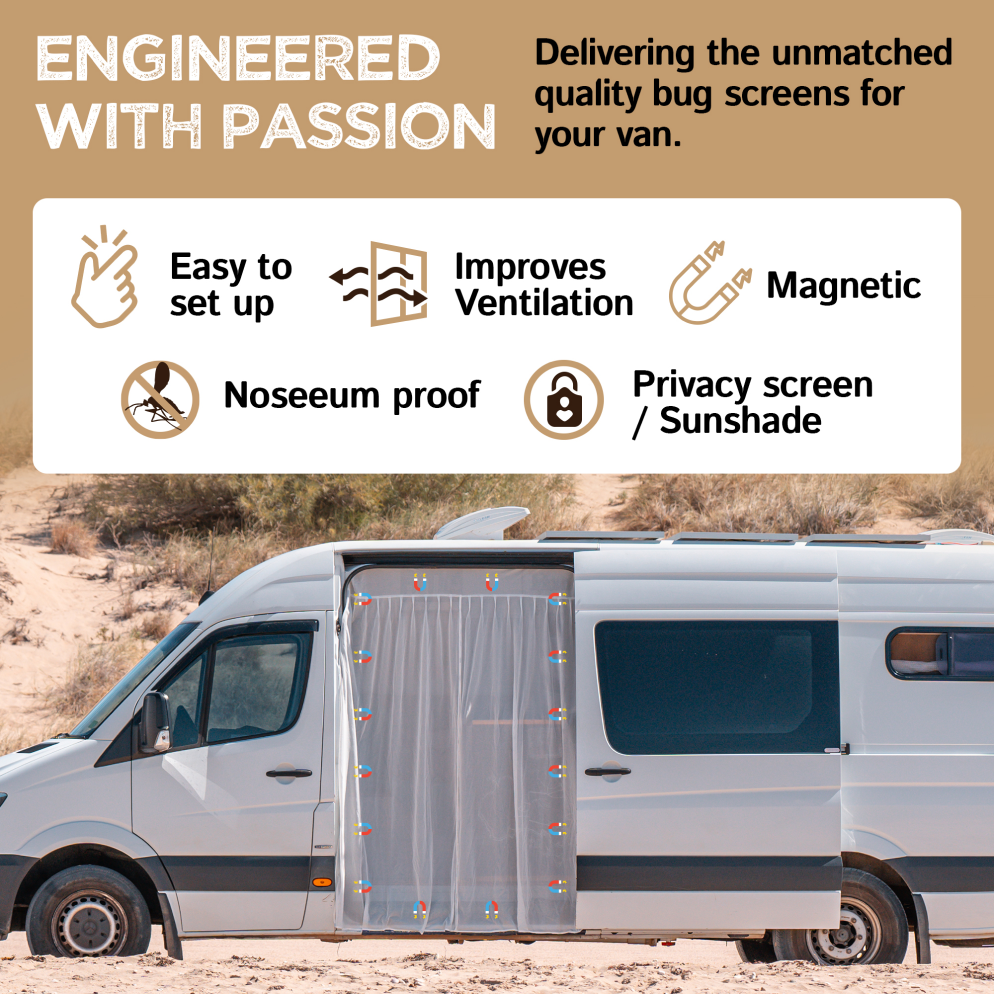 Magnetic Side Door Van Fly Screen - Standard Size – Living in a Bubble AU