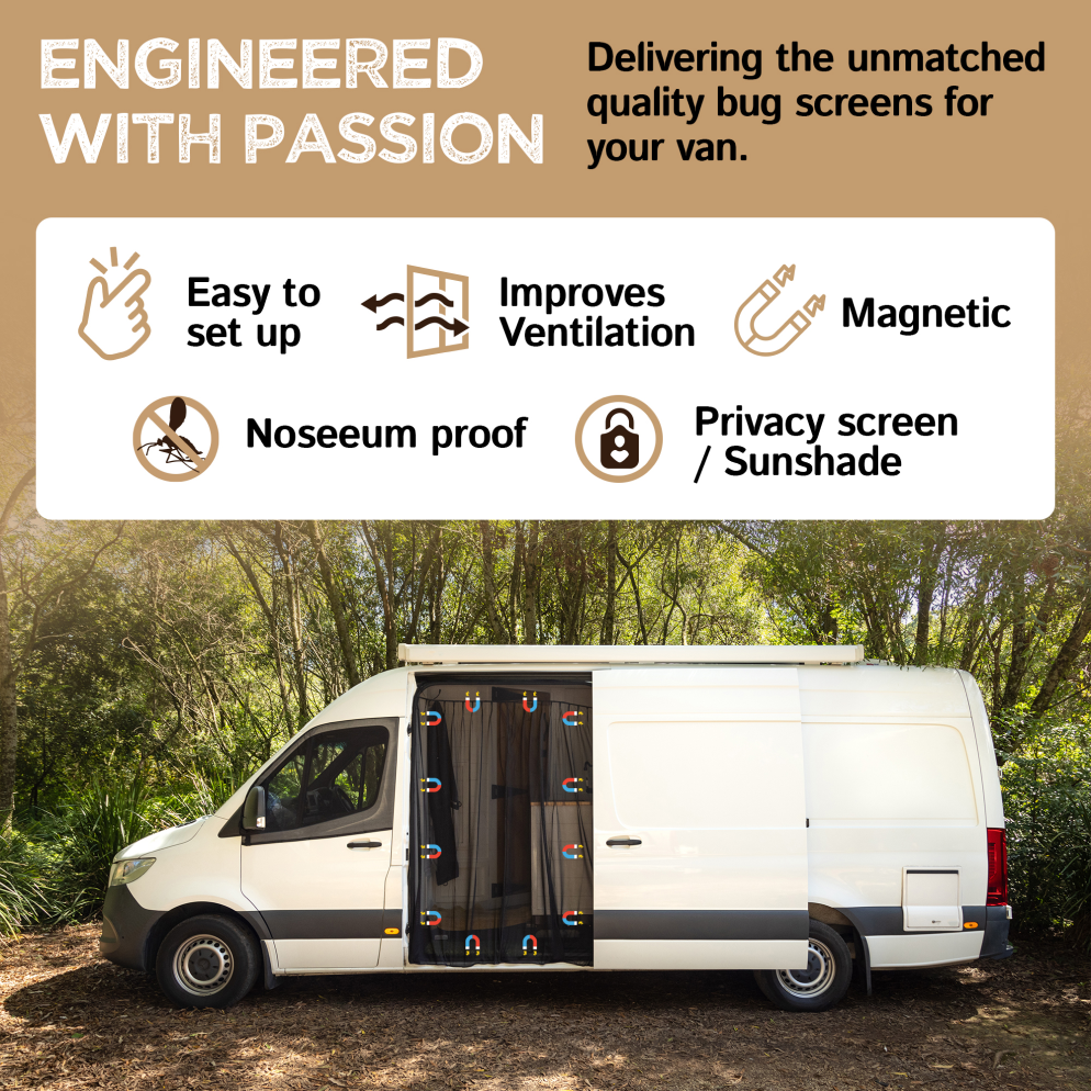 Magnetic Side Door Van Fly Screen - Standard Size – Living in a Bubble AU